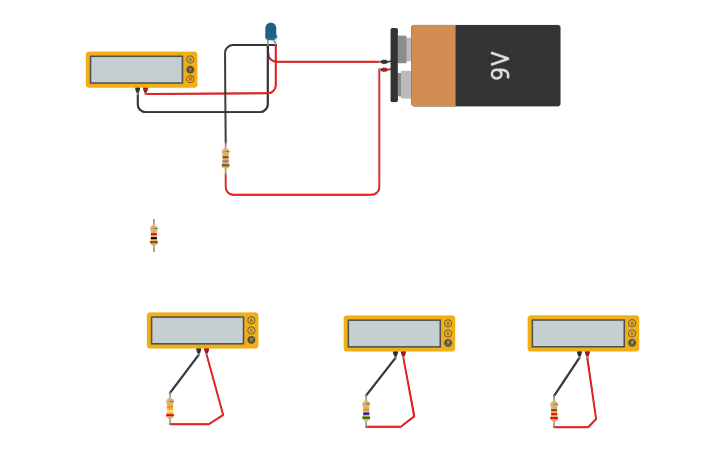 Circuit design Praktikum 1 Resistor - Tinkercad