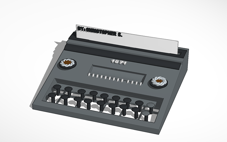 3D design #famous inventions #typewriter - Tinkercad