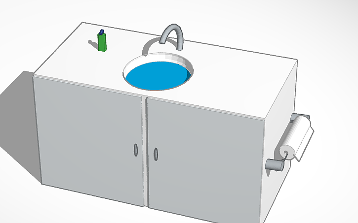 3D design Bathroom sink - Tinkercad
