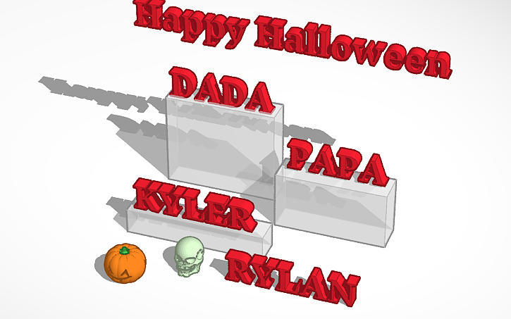 3D design Family Halloween | Tinkercad