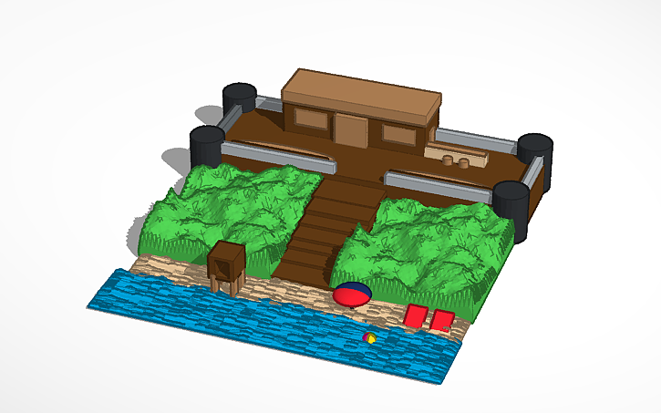 3D design Beach Tiki Restarant! - Tinkercad