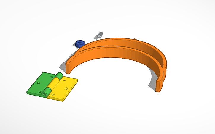 3D design hinge - Tinkercad