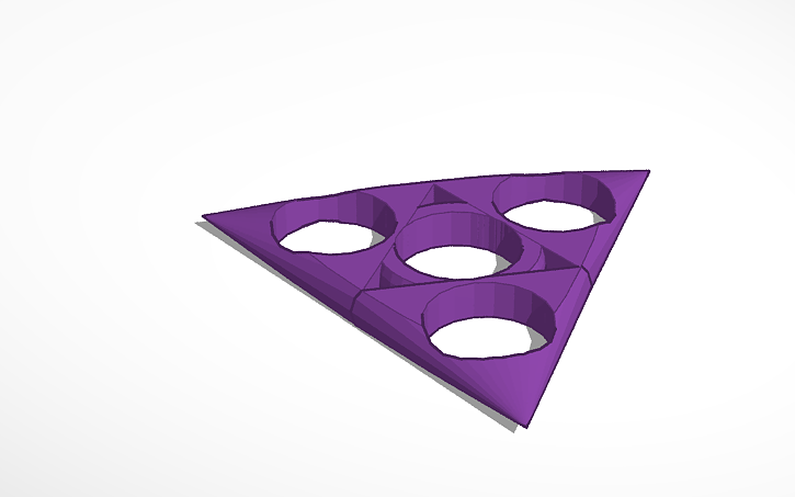 3D design triangle spinner - Tinkercad
