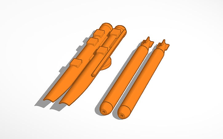 3D design Dual torpedo launcher - Tinkercad