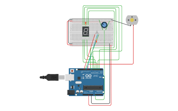 Circuit design LAB 8: Joystick, arduino and a computer fan - Tinkercad