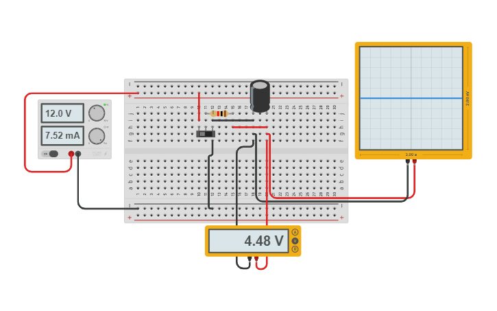 Circuit design Condensador - Tinkercad