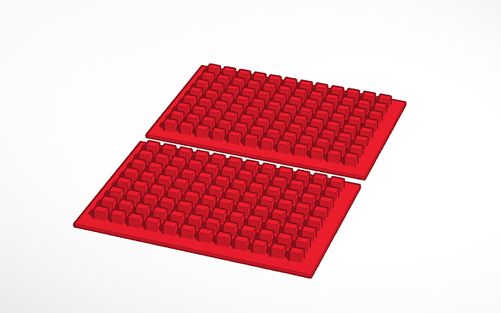 3D design 2mm thick 2 plates 96 well | Tinkercad