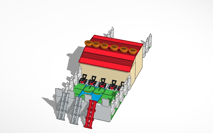 3D design PvZ House (No plants) - Tinkercad