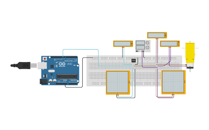 Circuit Design Transistor Moteur En Pwm Tinkercad