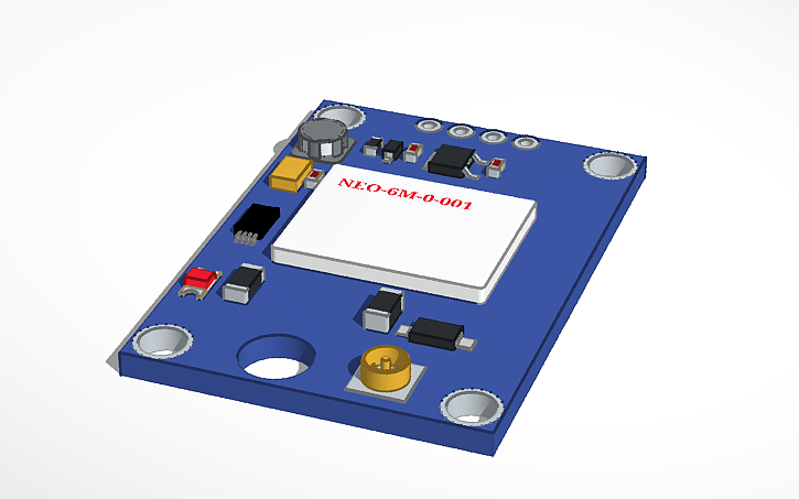 3D design Copy of GY-NEO6MV2 NEO-6M - Tinkercad