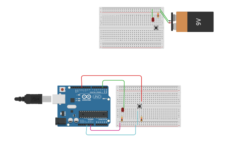 Circuit design Encendido de LED | Tinkercad