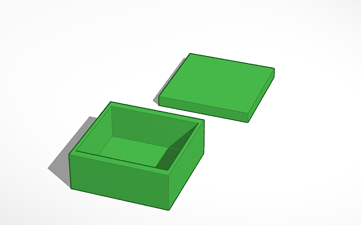 3D design box with top - Tinkercad