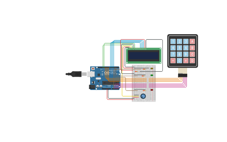 Circuit Design Keypad Password System Tinkercad