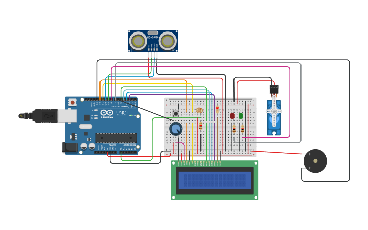Circuit Design Copy Of Ultra Sonic Sensor With Piezzo Tinkercad