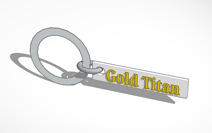 3D design Keychain - Tinkercad