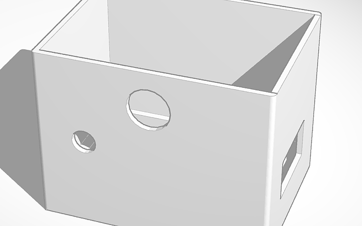 3D design Mini Breadboard box with IR and Mini PIR cut outs | Tinkercad