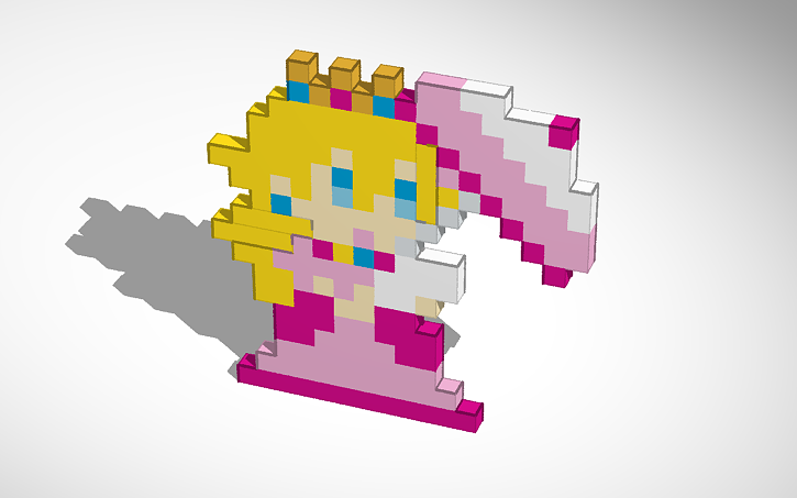 3D design 8-Bit Princess Peach | Tinkercad