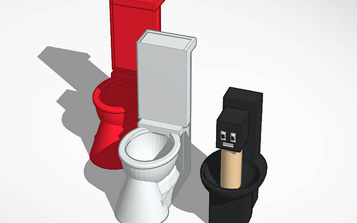 3D design The new version of my first toilet - Tinkercad
