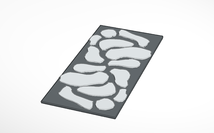 3D design cobblestone path - Tinkercad