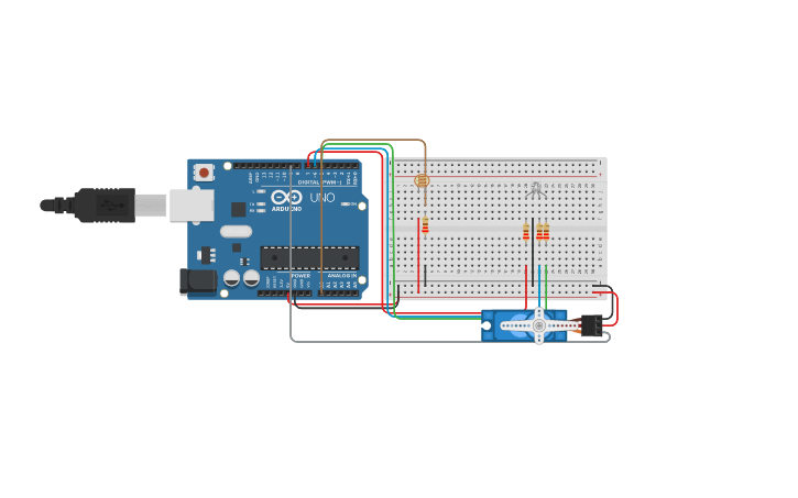Circuit design Double-Axis Solar Tracker - Tinkercad