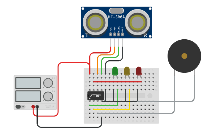 Circuit design Smart Parking System For Car - Tinkercad