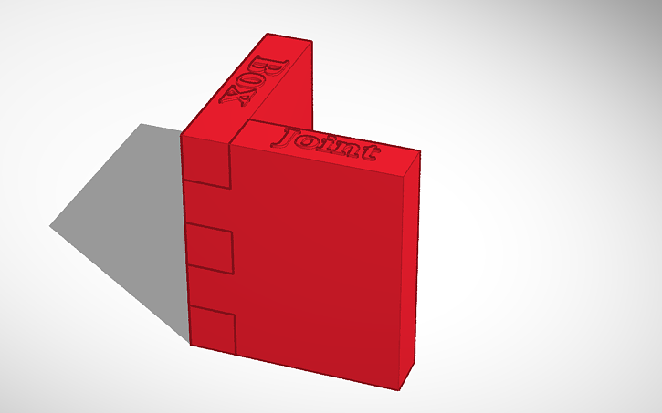3D design Box Joint - Tinkercad