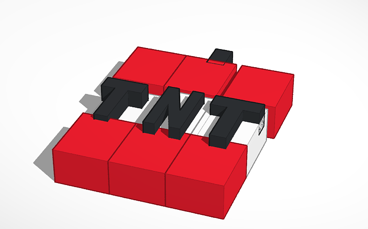 3D design pixelated/pixel TNT - Tinkercad