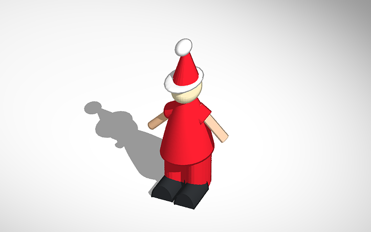 3D design Santa with no beard | Tinkercad
