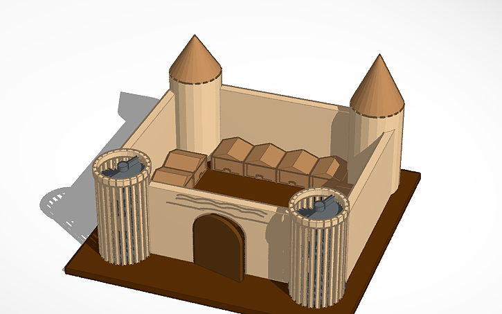 3D design Castle (Hollow Towers) | Tinkercad