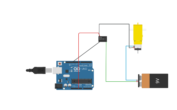 Circuit Design Relay With Motor Tinkercad