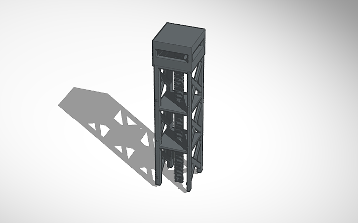 3D design WWII Watch Tower - Tinkercad