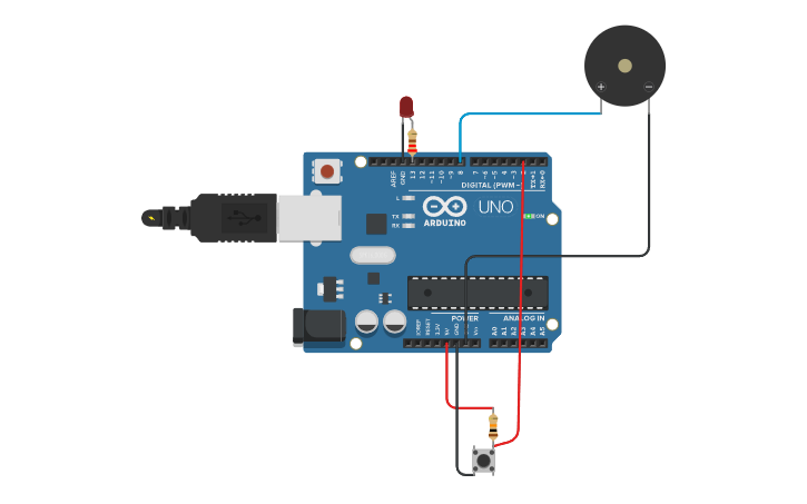 Circuit Design Countdown Timer With Buzzer Tinkercad 1945