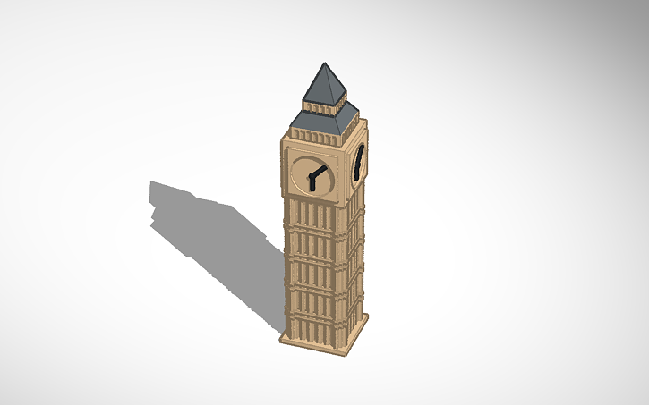 3D design Big Ben - Tinkercad