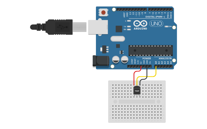 Circuit Design Temperature Controlled Fan Tinkercad