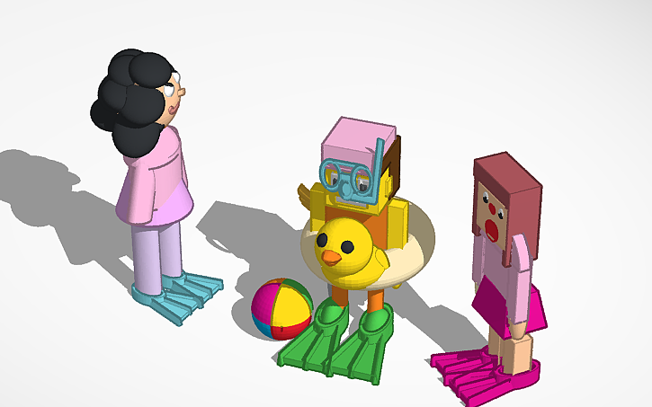 3D design weesley swims - Tinkercad