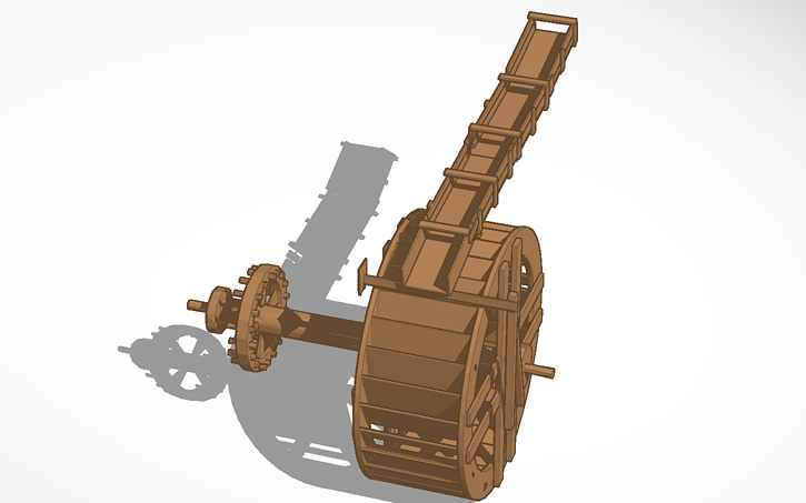 3D design Watermill - Tinkercad