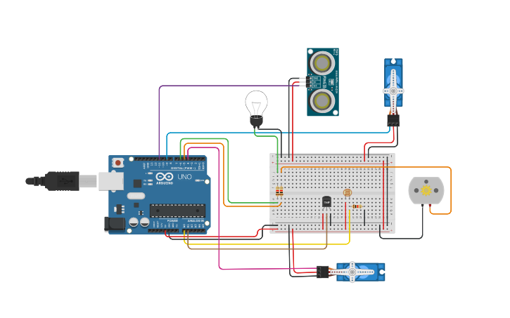 Circuit design Smart Home - Tinkercad