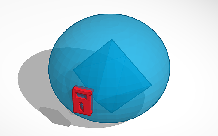3D design Diamond in spherical box with lock | Tinkercad