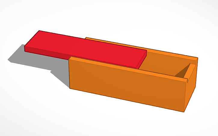 3D design SLIDING BOX - Tinkercad