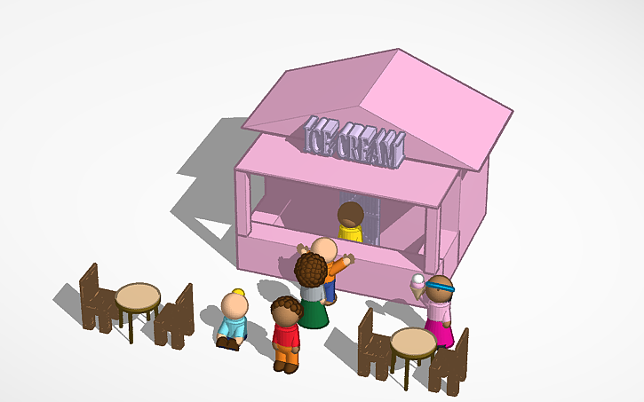 3D design Ice Cream Shop Play Set - Tinkercad