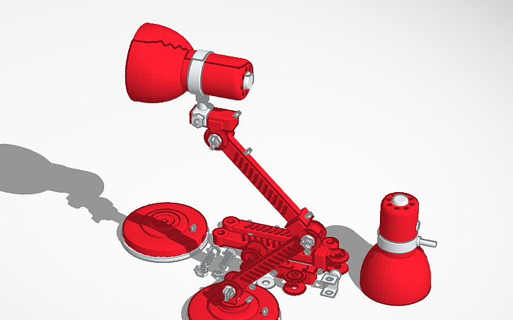 3D design Work Lamp - Nuts and Bolts Construction - Tinkercad