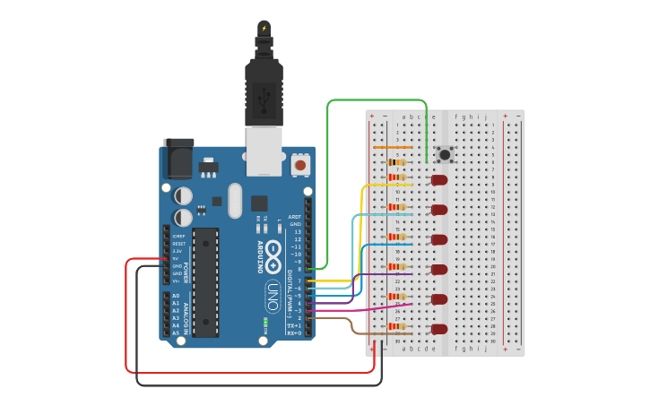 Circuit design Reloj de Arena - Tinkercad