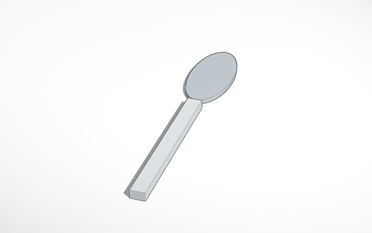 3D design spoon - Tinkercad