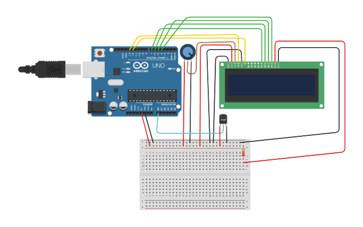 Circuit design LCD2 - Tinkercad