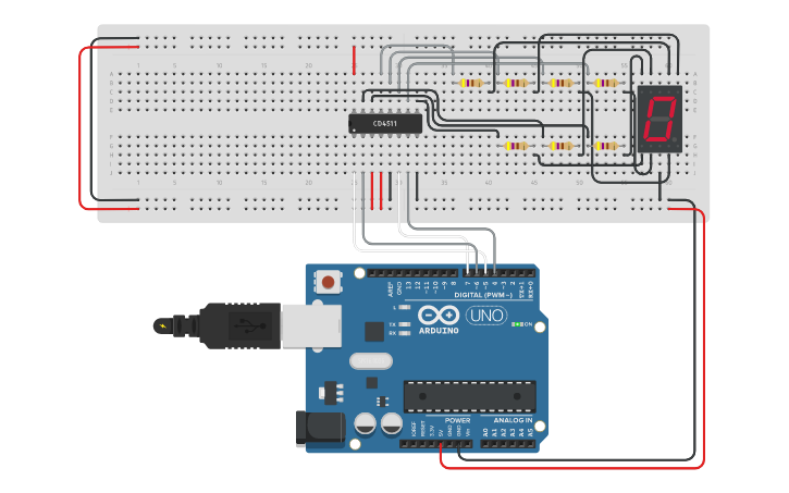 Circuit design TP Arduino 28.B | Tinkercad