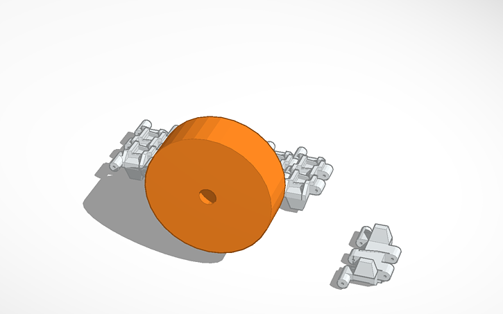 3D design parempi kiinteä telaketju with suspension | Tinkercad