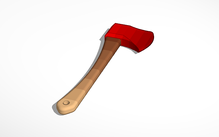 3D design Gradient Fire Axe 1 - Tinkercad