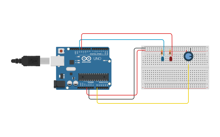 Circuit design COMP 1045 LAB 1 - Level 3 - Tinkercad