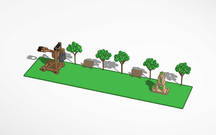 3D design Angry Bird Bomb Catapult - SIM LAB V2 - Tinkercad