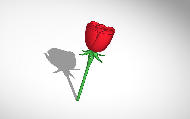 3D design 37864-Yellow rose - Tinkercad